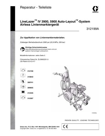 Graco 312199A LineLazer IV 3900, 5900 Auto-Layout System Airless Line ...