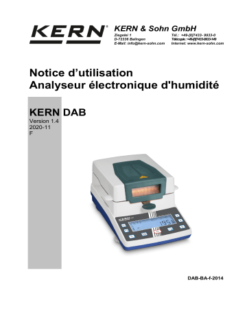 KERN DAB 100-3 Mode d'emploi | Manualzz
