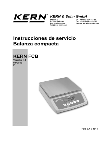 KERN FCB 6K0.5 Instrucciones de operación | Manualzz