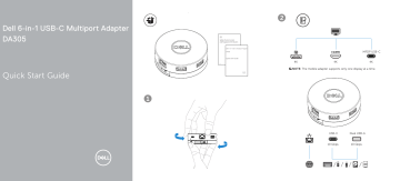 Dell DA305 6-in-1 USB-C Multiport Adapter Quick Start Guide | Manualzz