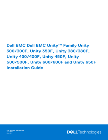 Dell EMC Unity XT 380F storage Installation Guide | Manualzz