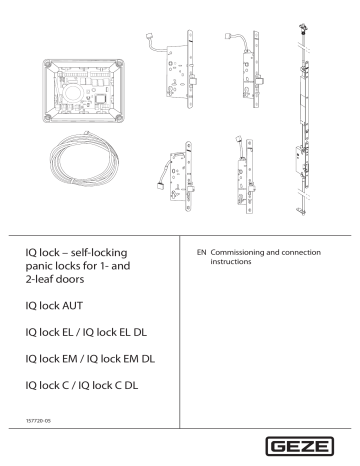 GEZE IQ lock M DL Mechanical panic lock User Manual | Manualzz