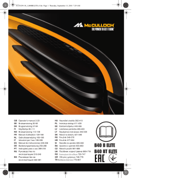 McCulloch B40 B ELITE, B40 BT ELITE Használati utasítás | Manualzz