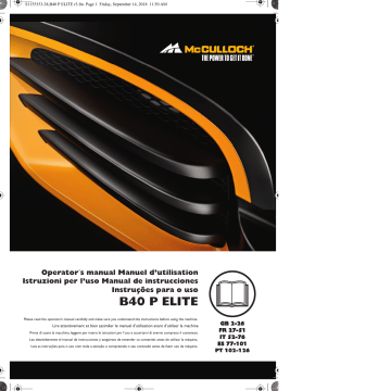 McCulloch B40 P Elite (2019) Brushcutter Manuel utilisateur | Manualzz