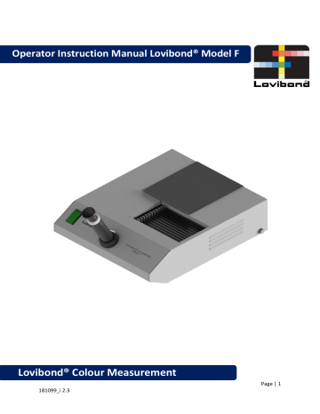 Lovibond Model F Instruction manual | Manualzz