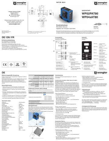 Wenglor WP04PAT80 Print Mark Reader Guide | Manualzz