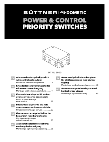 Dometic Büttner MT NU 3600 Bedienungsanleitung | Manualzz