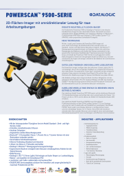 Datalogic PowerScan PD9531 - Reference guide, Owner's manual, User guide
