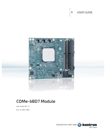 Kontron COMe-bBD7 COM Express® basic Type 7 User Guide | Manualzz