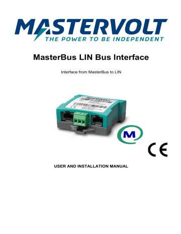 Mastervolt MasterBus LIN Bus Interface User manual | Manualzz