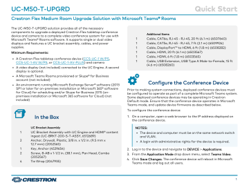 Crestron UC-M50-T-UPGRD Quick Start | Manualzz