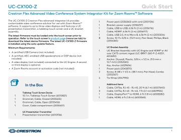 Crestron UC-CX100-Z Quick Start | Manualzz