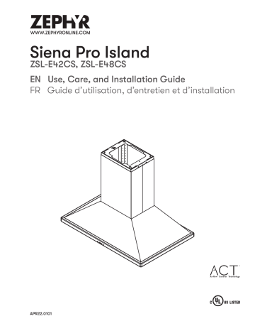 Zephyr ZSL-E48CS Installation guide | Manualzz