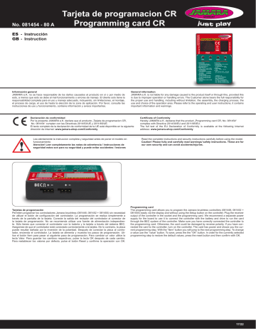 Jamara Programmierkarte Owner Manual | Manualzz