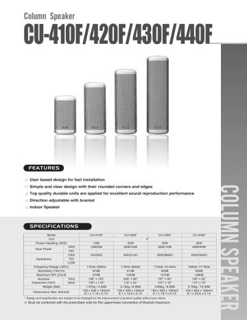 Inter-M CU-440F 4" Manual | Manualzz