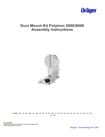Dräger AI-Duct Mount Kit Polytron 5000/8000 Manual de utilizare | Manualzz