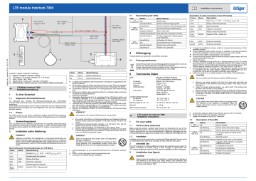 Dräger II-LTE module Interlock 7000 Installation Instruction | Manualzz