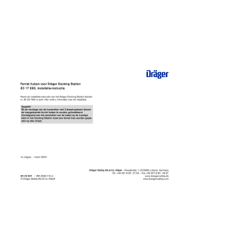 Dräger AI-Ferrite Sleeves Docking Stat. 8317990 Handleiding | Manualzz