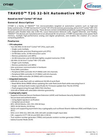 Infineon CYTVII-B-E-BB Evaluation Board Data Sheet | Manualzz