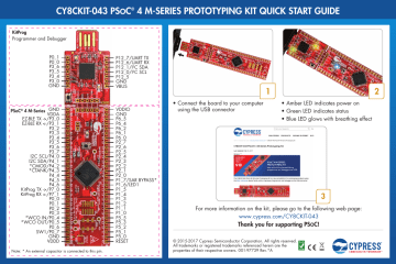Infineon CY8CKIT-043 PSoC™ and FMx MCU Board & Kit Quick Start Guide | Manualzz