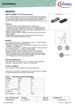 Infineon EVAL_500W_5G_PSU - Data Sheet, Operating instructions ...