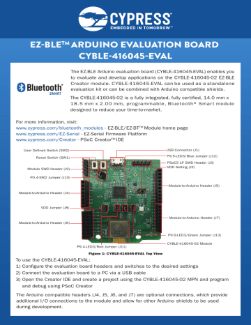 Infineon CYBLE-416045-EVAL PSoC™ and FMx MCU Board & Kit User Manual | Manualzz