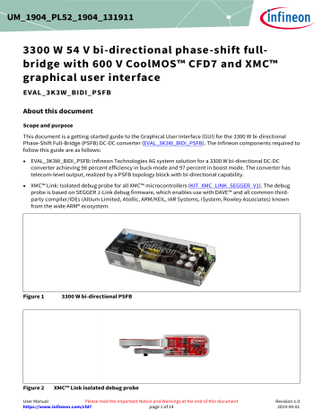 Infineon EVAL_3K3W_BIDI_PSFB Evaluation Board User Manual | Manualzz