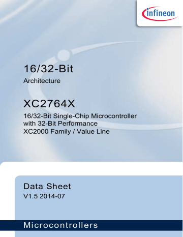 Infineon SAK-XC2764X-40F80LR AB Microcontroller Data Sheet | Manualzz