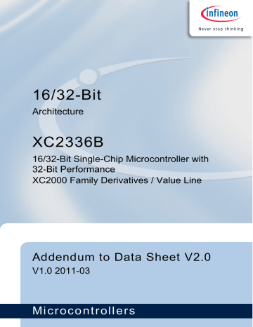 Infineon SAK-XC2336B-40F80LR AB Microcontroller Data Sheet | Manualzz