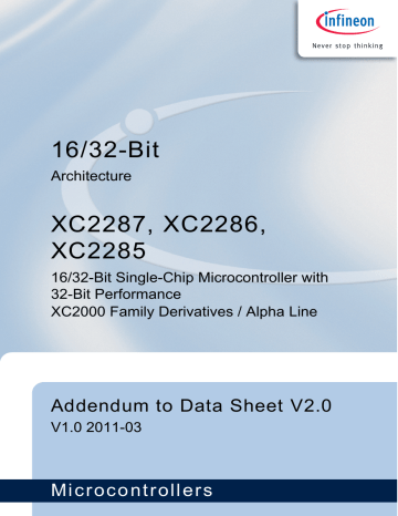 Infineon SAK-XC2287-96F80L AC Microcontroller Data Sheet | Manualzz