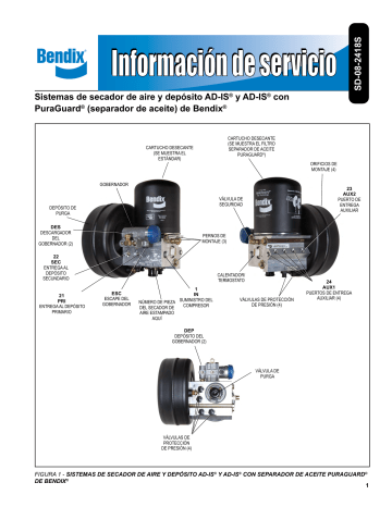 BENDIX SD-08-2418 AD-IS AIR DRYER Manual de usuario | Manualzz