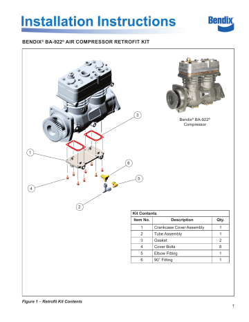 Bendix S-1667 BA-922 AIR COMPRESSOR RETROFIT KIT Installation ...