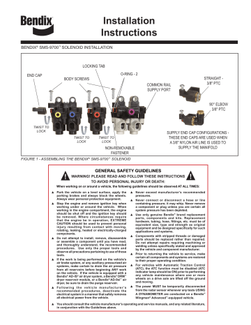 Bendix S-1613 SMS-9700 SOLENOID Installation Instructions | Manualzz