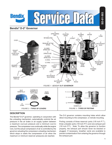 Bendix SD-01-503 D-2 GOVERNOR Service Data Sheet | Manualzz