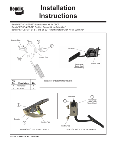 Bendix S-1226 ET-S & ET-S2 POTENTIOMETER REPLACEMENT KITS Installation ...