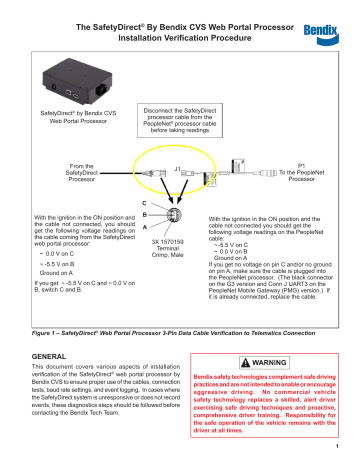 Bendix BW8063 SAFETYDIRECT WEB PORTAL PROCESSOR Operator Manual | Manualzz