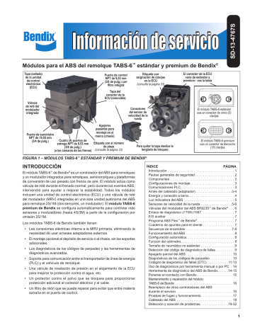 BENDIX SD-13-4767 TABS-6 TRAILER ABS MODULE Manual de usuario | Manualzz