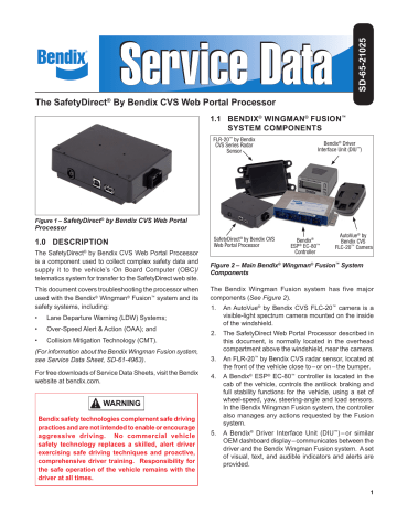 Bendix SD-65-21025 The SafetyDirect® Service Data Sheet | Manualzz