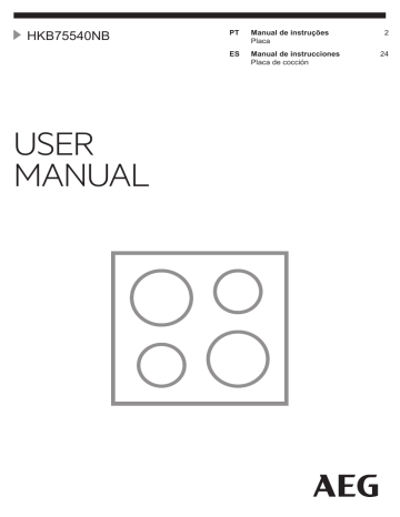 AEG HKB75540NB Placa de gas Manual de usuario | Manualzz