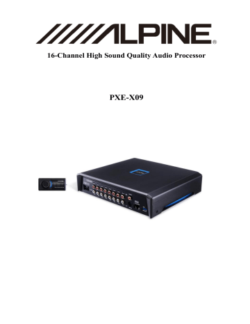 Alpine PXE-X09 Sound Processor Owner's Manual | Manualzz