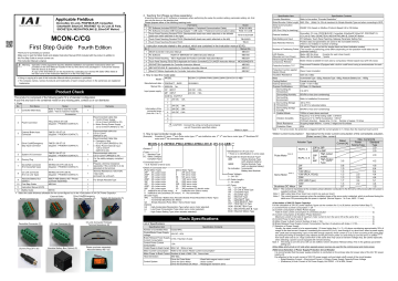 IAI America MCON-CG First Step Guide | Manualzz