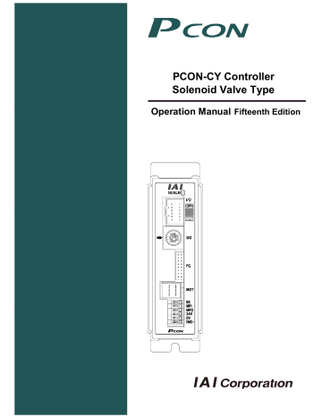 IAI America PCON-CY Owner's Manual | Manualzz