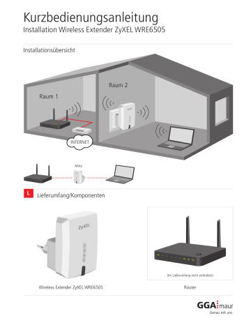 ZyXEL Communications WRE6505 Schnellstartanleitung | Manualzz