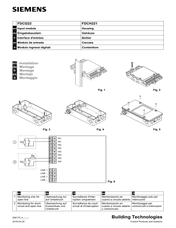 Siemens FDCI222 Installation | Manualzz