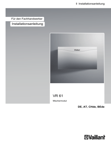 Vaillant VR61 Installationsanleitung | Manualzz