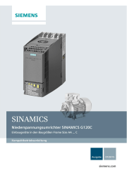 Siemens SINAMICS G120C - Reference manual, Operating instructions ...