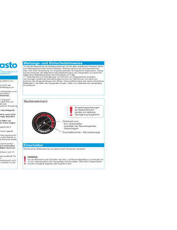 Webasto Air Top 2000 S Betriebsanweisung | Manualzz
