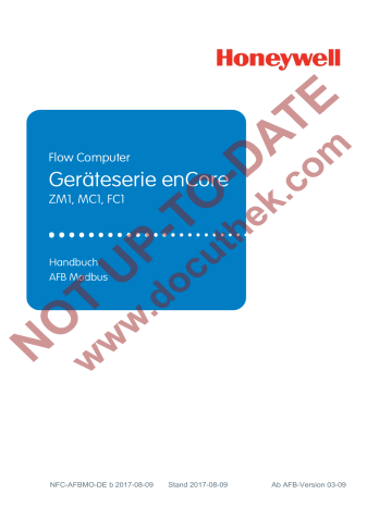 Honeywell enCore FC1 Benutzerhandbuch | Manualzz
