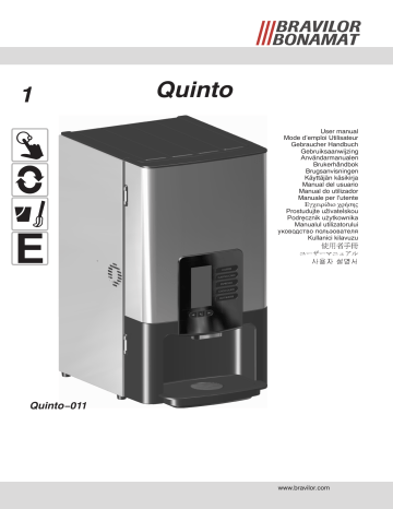 BRAVILOR BONAMAT Quinto-011 Gebraucher Handbuch | Manualzz