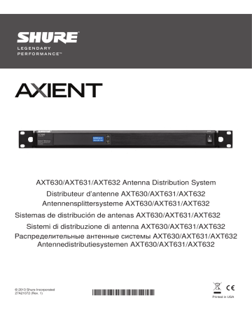 Shure AXT631 Benutzerhandbuch | Manualzz